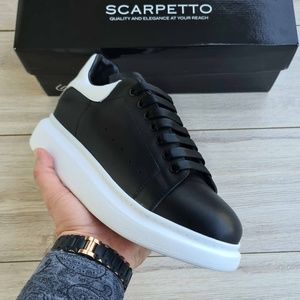 Scarpetto | Shoes | Platform Sole Matte Blackwhite Genuine Leather ...